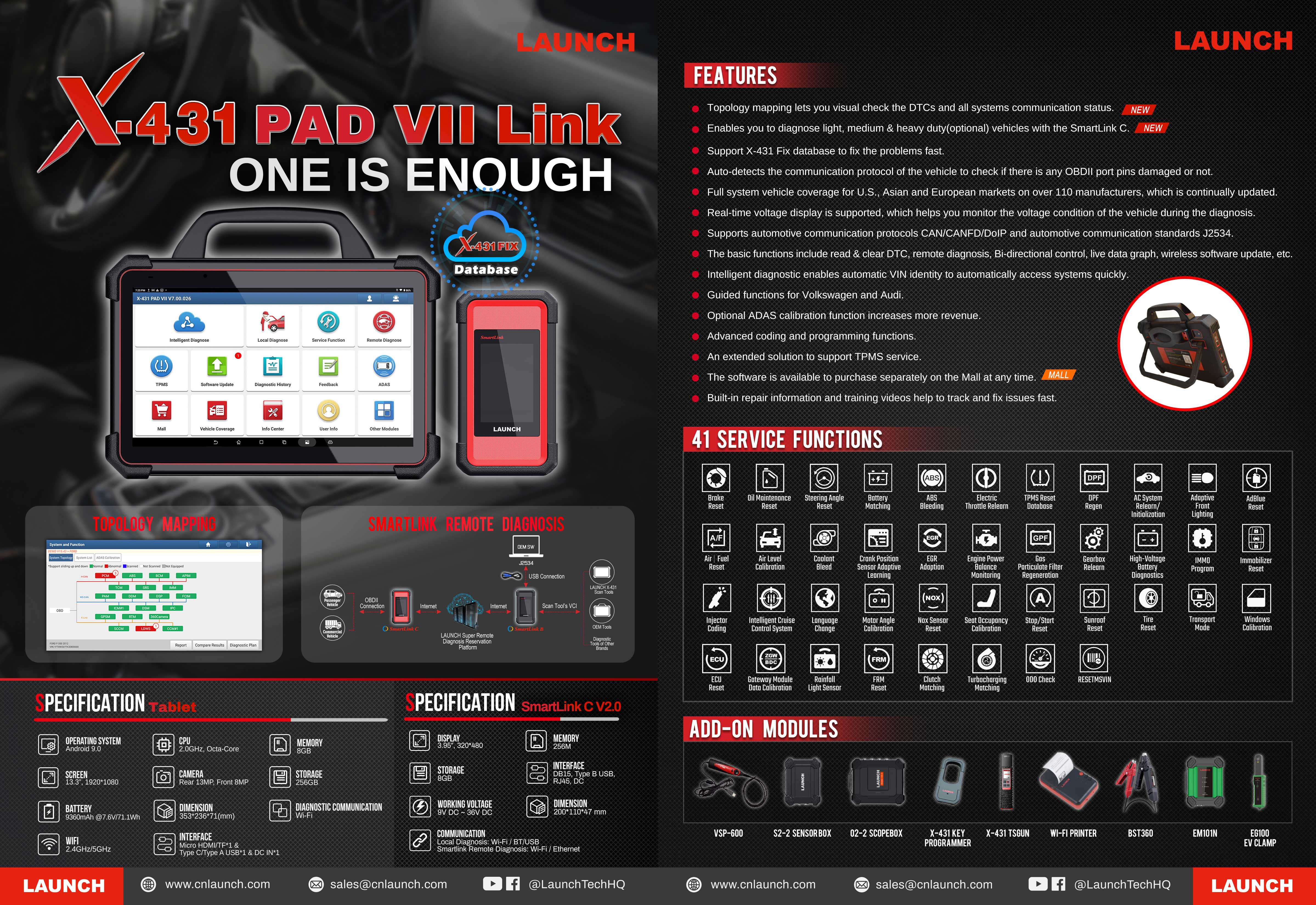 Launch X-431 PAD VII Link